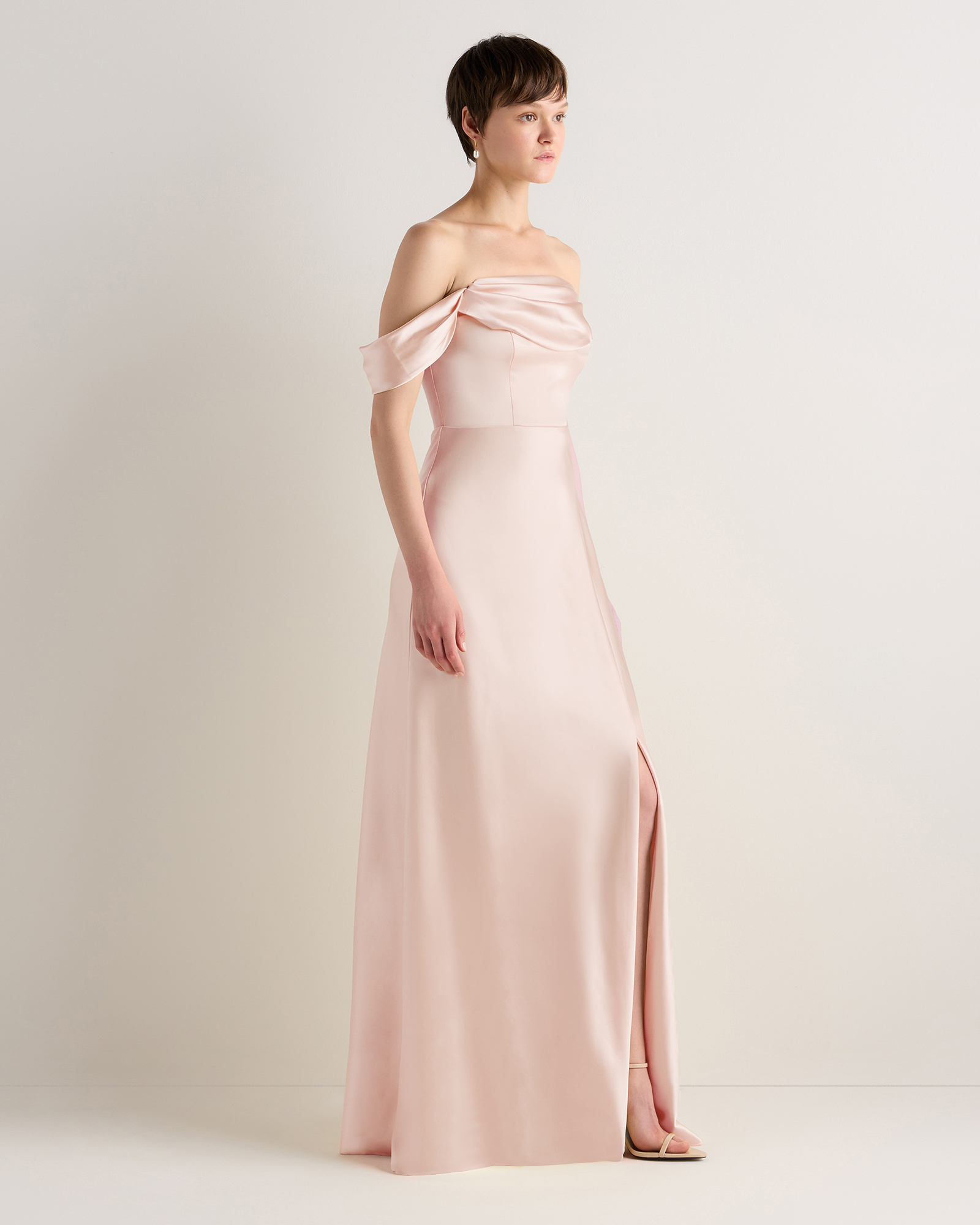 QUINCE Quince Aurora Stretch Satin Convertible Dress